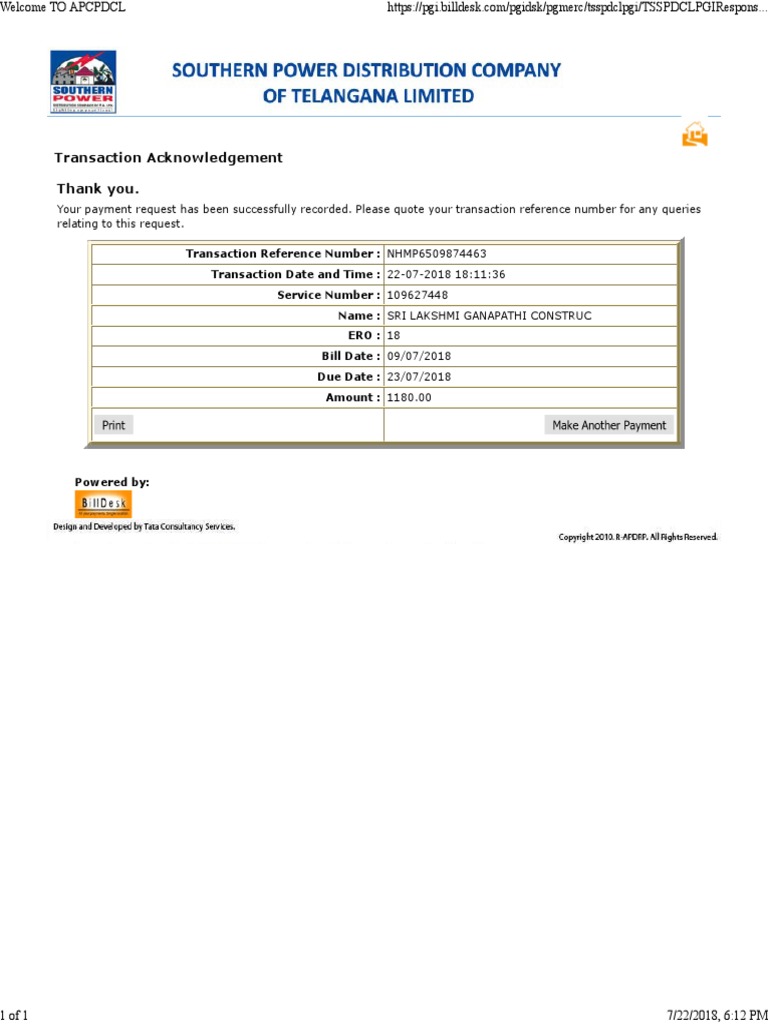 Transaction Acknowledgement Thank You | PDF