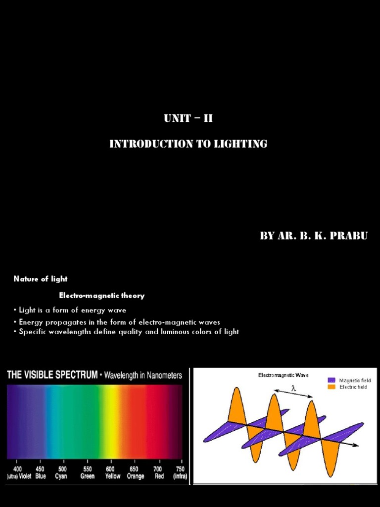 Unit - Ii Introduction To Lighting | Download Free PDF | Light | Waves