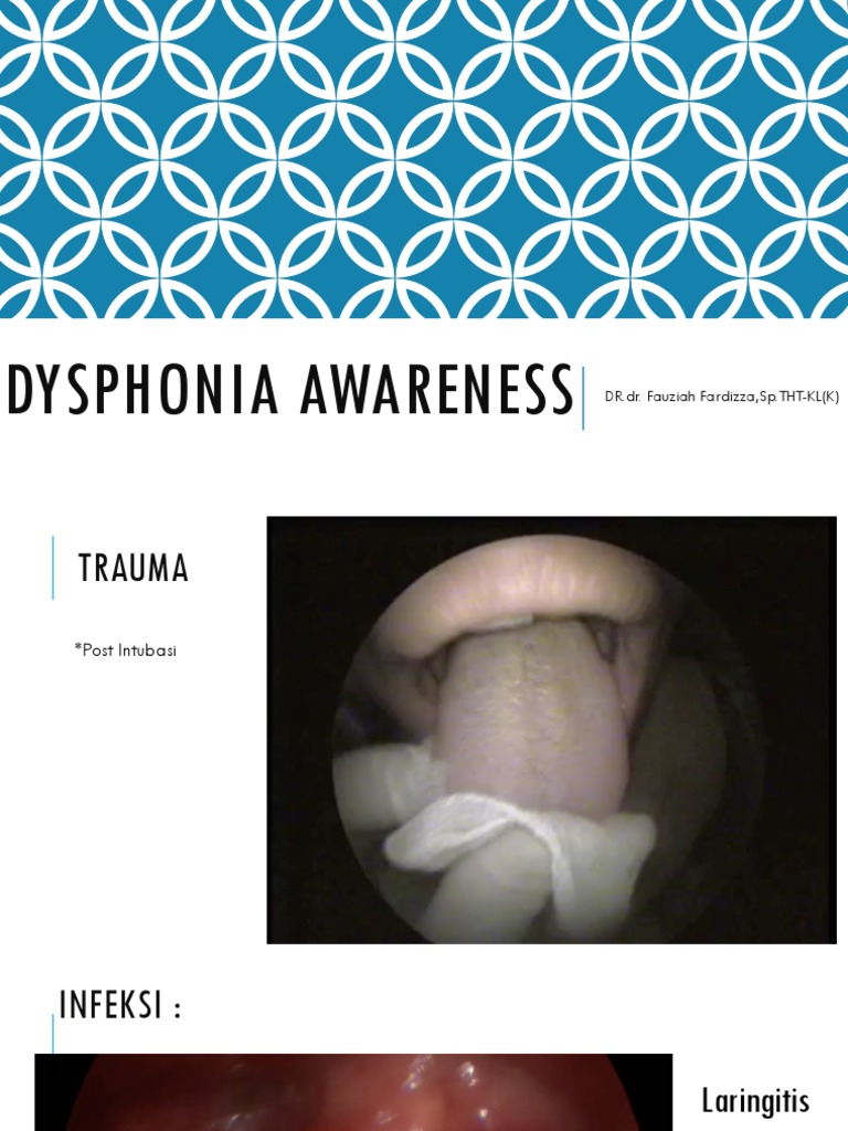 Dysphonia Awareness: DR - Dr. Fauziah Fardizza, SP - THT-KL (K) | PDF