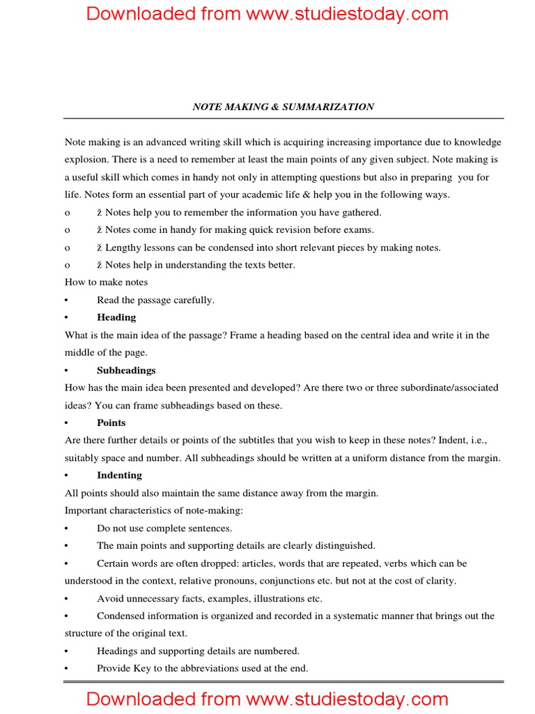 An In-Depth Guide to Effective Note-Making and Summarization Techniques | PDF | Meditation