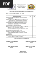 Deped Teacher 1 Applicant Checklist | PDF