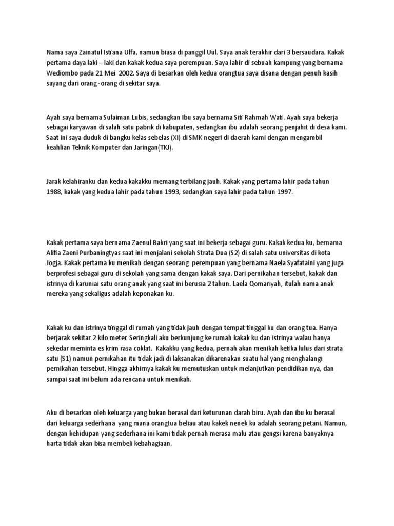 Contoh Autobiografi | PDF