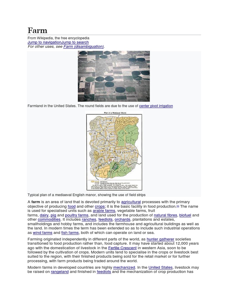 For Other Uses, See .: Farm (Disambiguation) | PDF | Farms | Land ...
