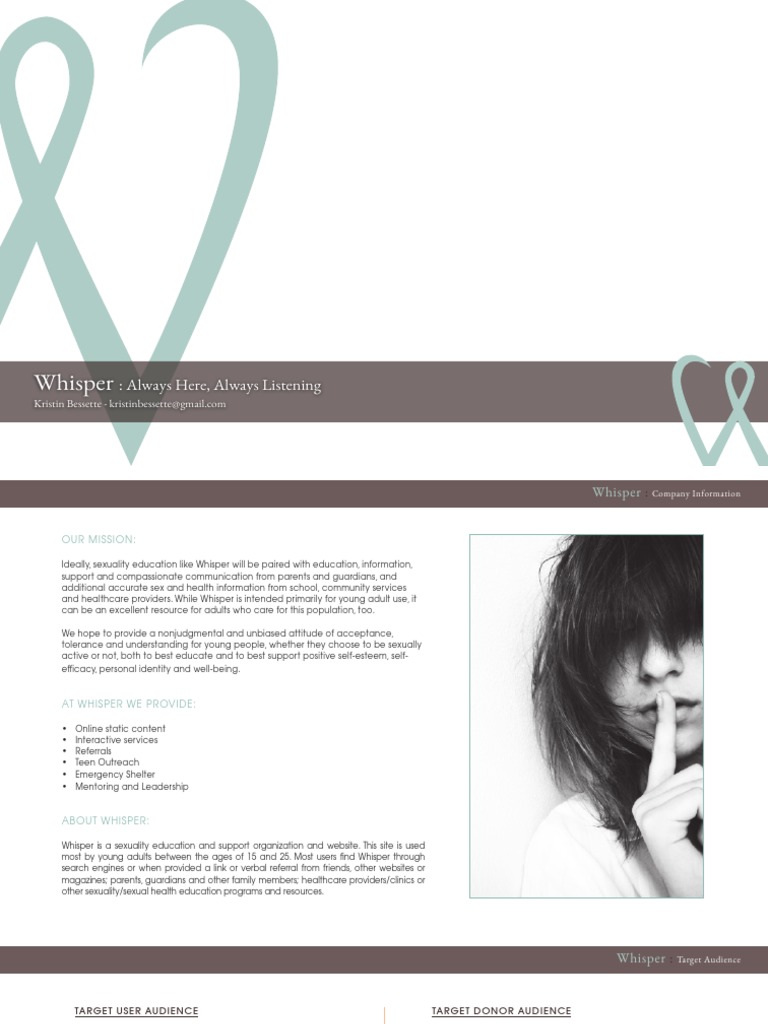 Whisper: Always Here, Always Listening | PDF | Adolescence