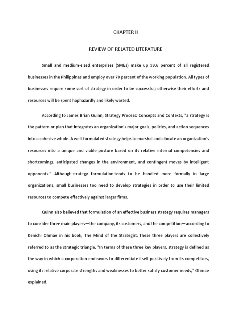 Chapter 2 RRL | PDF | Strategic Management | Competition