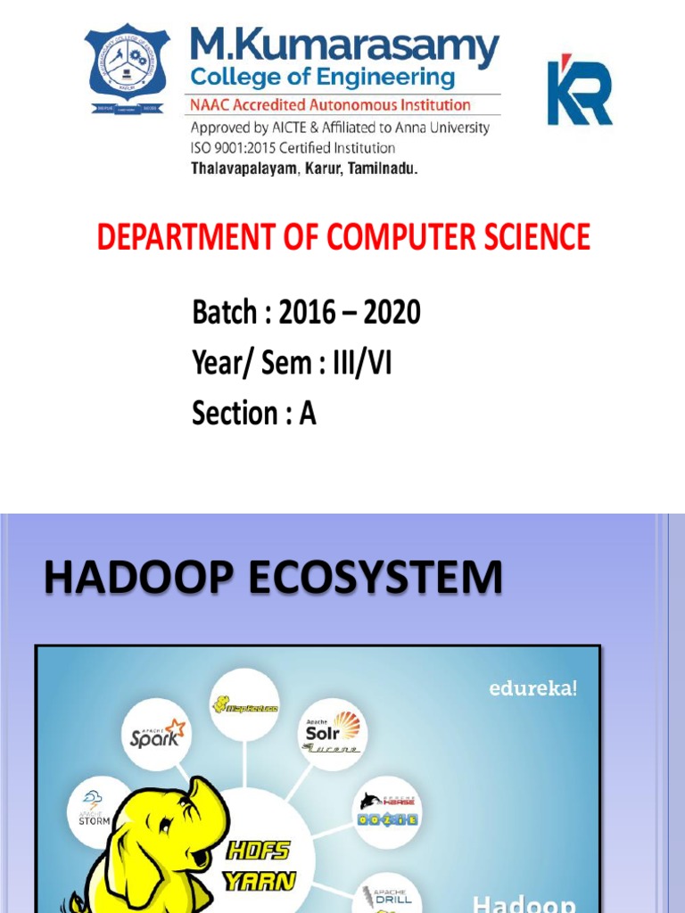 Department of Computer Science: Batch: 2016 - 2020 Year/ Sem: III/VI ...