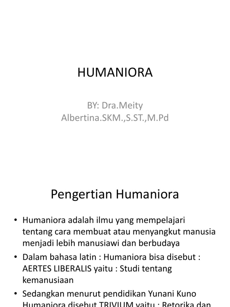 HUMANIORA | PDF | Karier & Perkembangan | Kesehatan Holistik