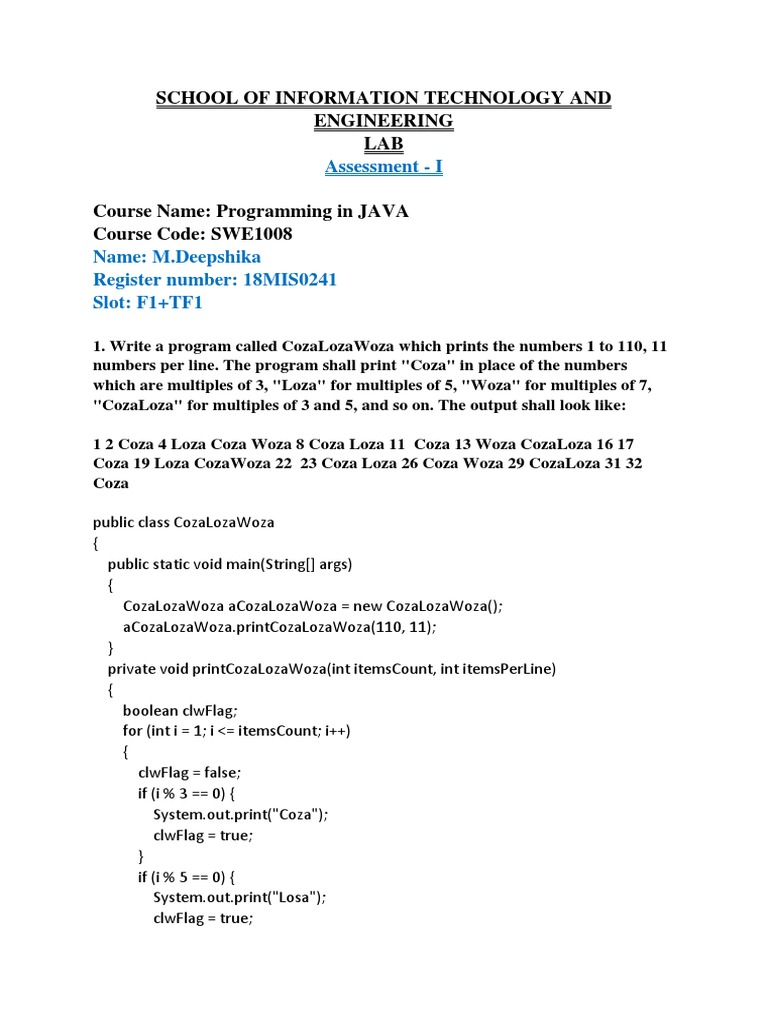 Java Lab Assessment 1 | PDF | Array Data Structure | Astrological Sign