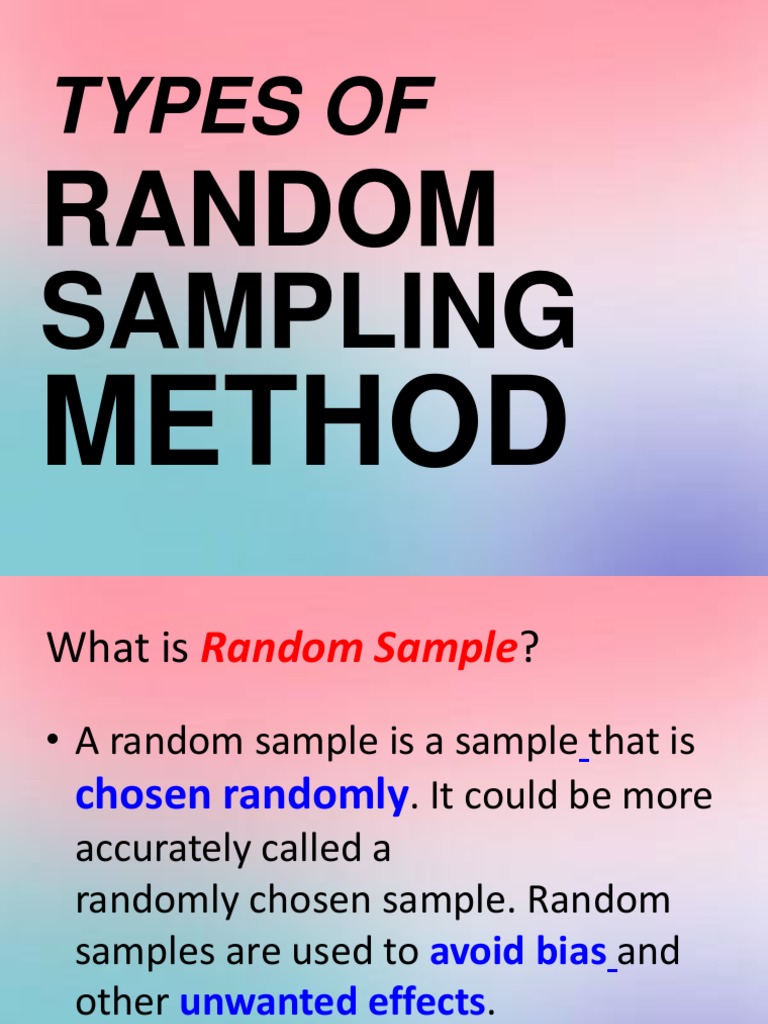 Simple Random Sampling | PDF | Stratified Sampling | Sampling (Statistics)