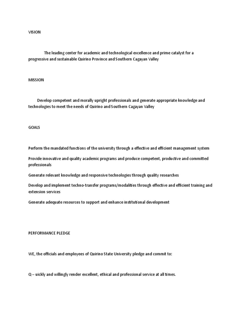 Vision Mission | PDF | Business | Science & Mathematics