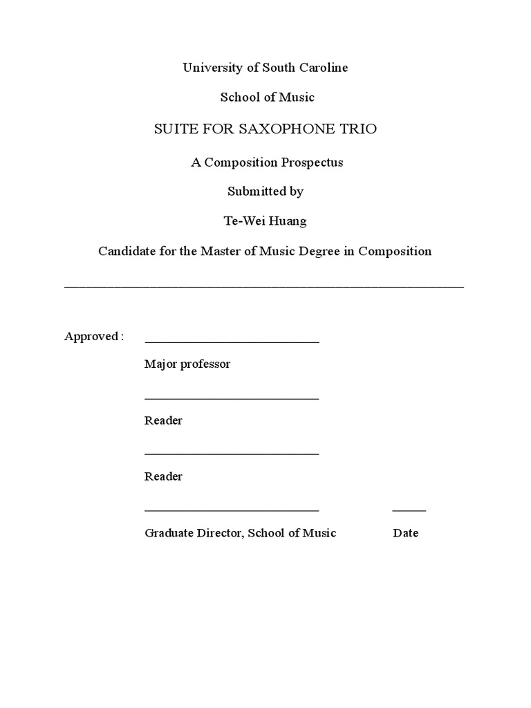 Te-Wei Prospectus Revised | Download Free PDF | Music Theory | Musicology