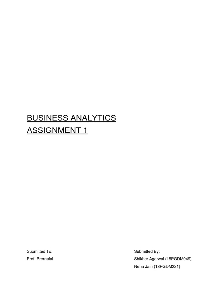 Business Analytics Report | PDF | Technology & Engineering