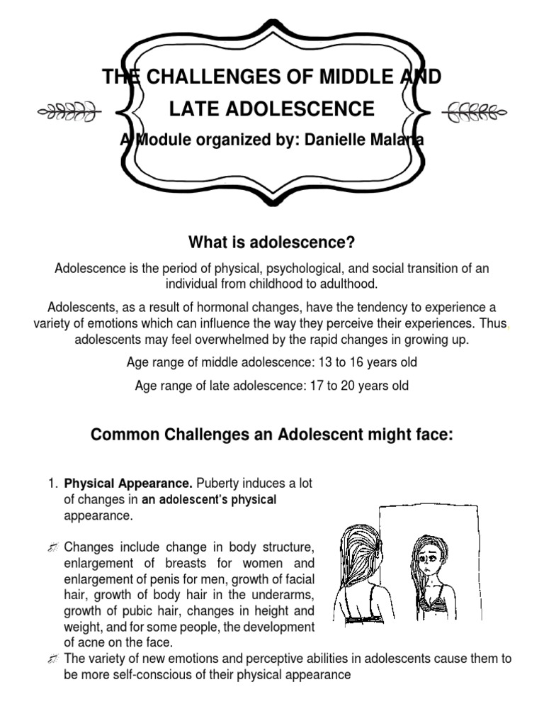 Adolescent Challenges Guide | PDF | Adolescence | Mental Disorder
