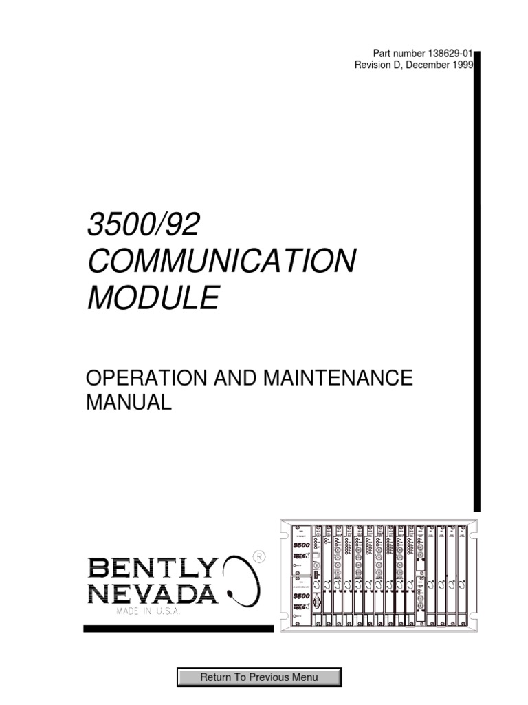 3500 92 Communication Module 138629 01 Rev D PDF | PDF | Computer ...