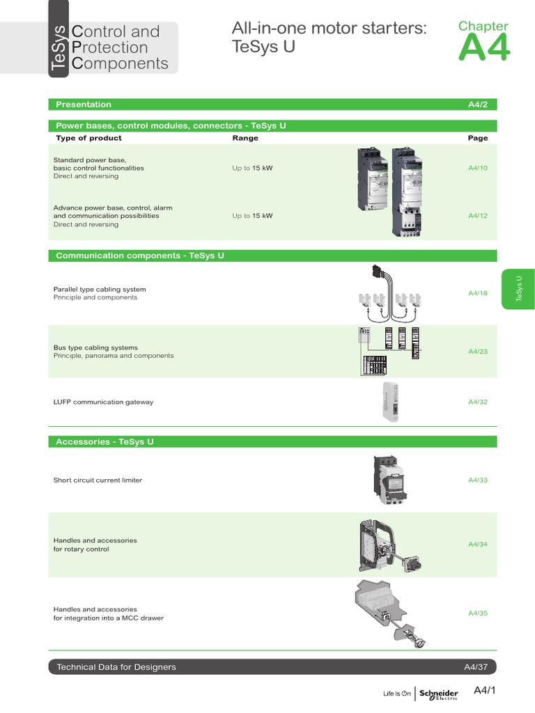 A4 - TeSys U - EN (Web) | PDF | Alternating Current | Electric Motor