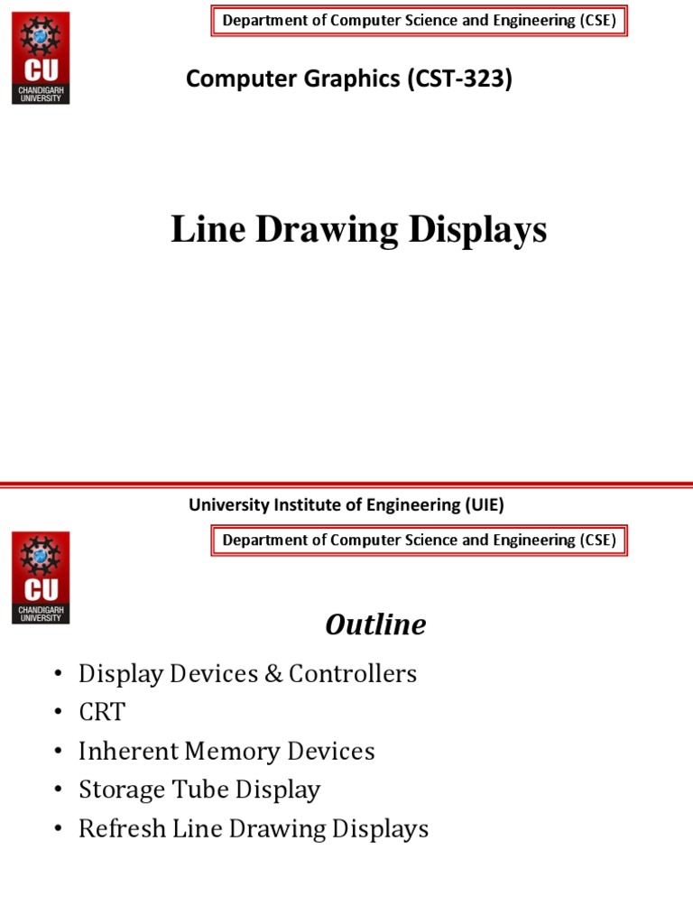Line Drawing Displays: Computer Graphics (CST-323) | PDF | Liquid ...