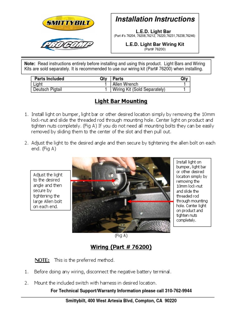 Smt-76246 - Led Light Bar Wiring | PDF | Manufactured Goods ...