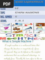 Simple Machines Worksheet&Test | PDF