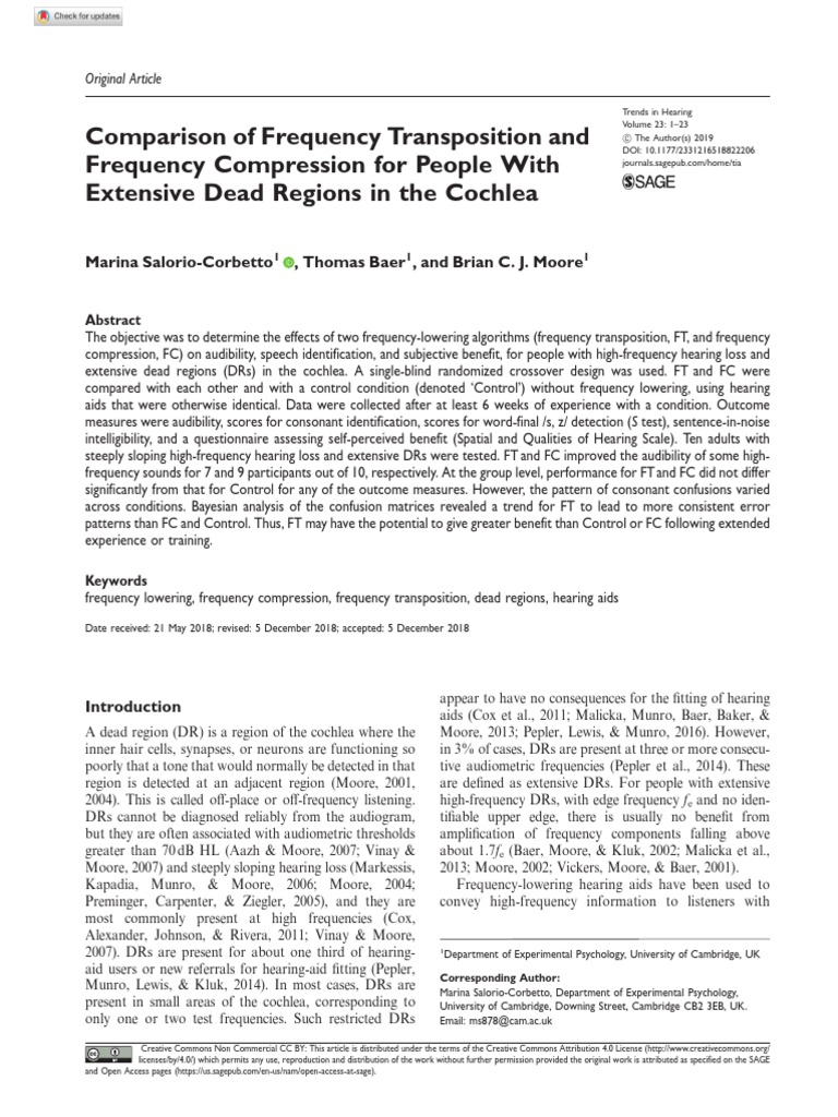 Comparison of Frequency Transposition and Frequency Compression For ...