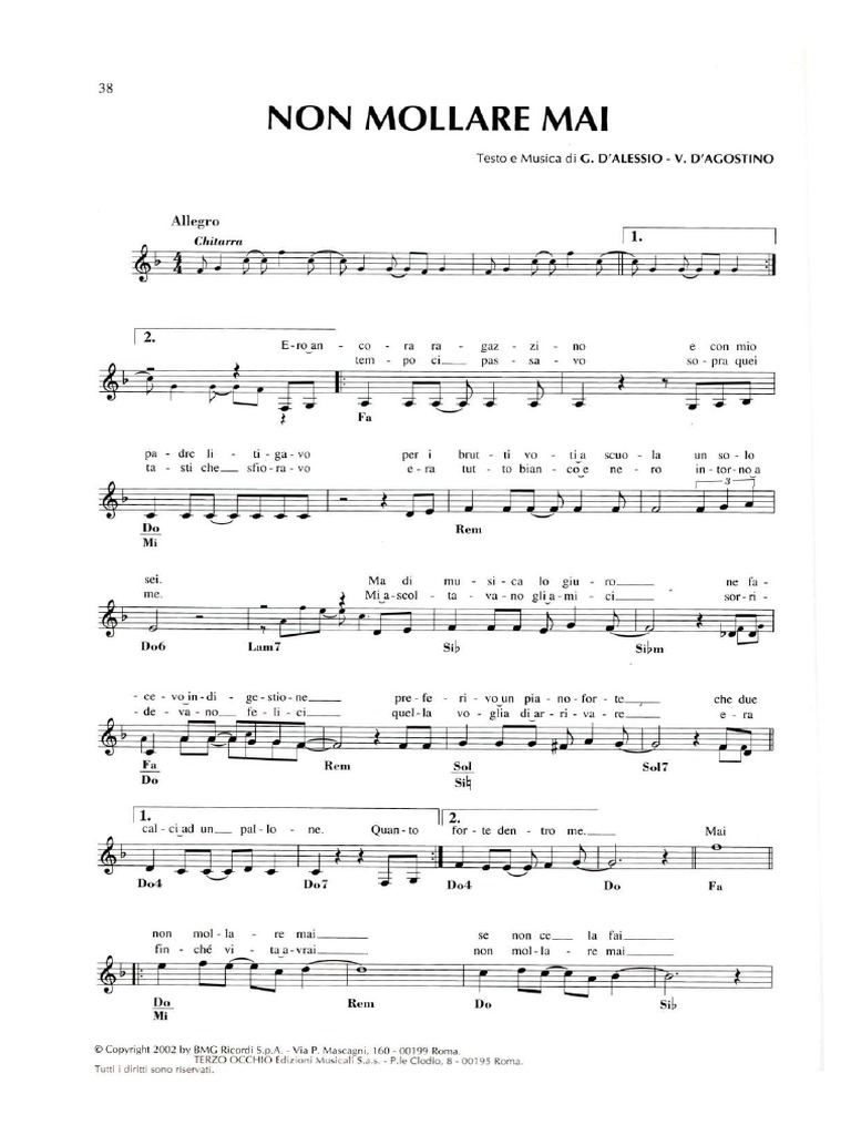 Non Mollare Mai GIGI DALESSIO PDF | PDF