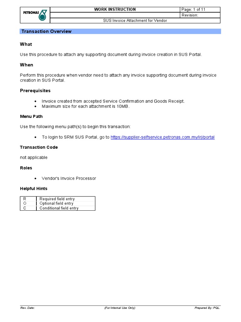 SUS Invoice Attachment Procedure Guide | PDF | Invoice | Receipt