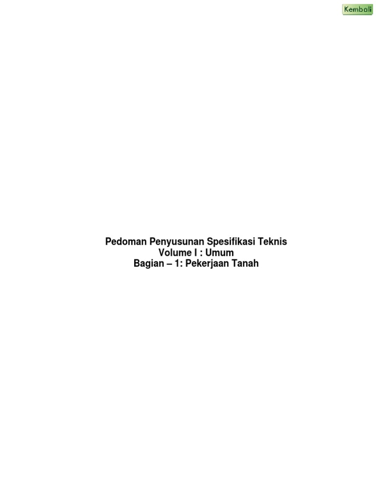 Spesifikasi Teknik SDA | PDF