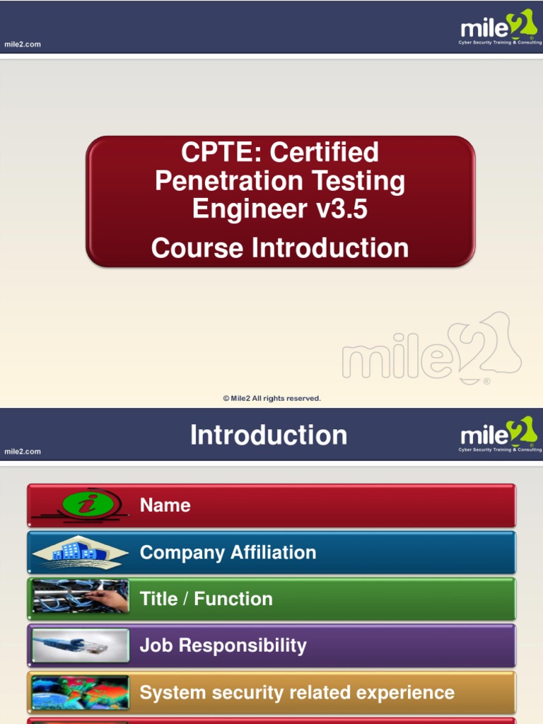 CPTE Course | PDF | Security Hacker | Penetration Test