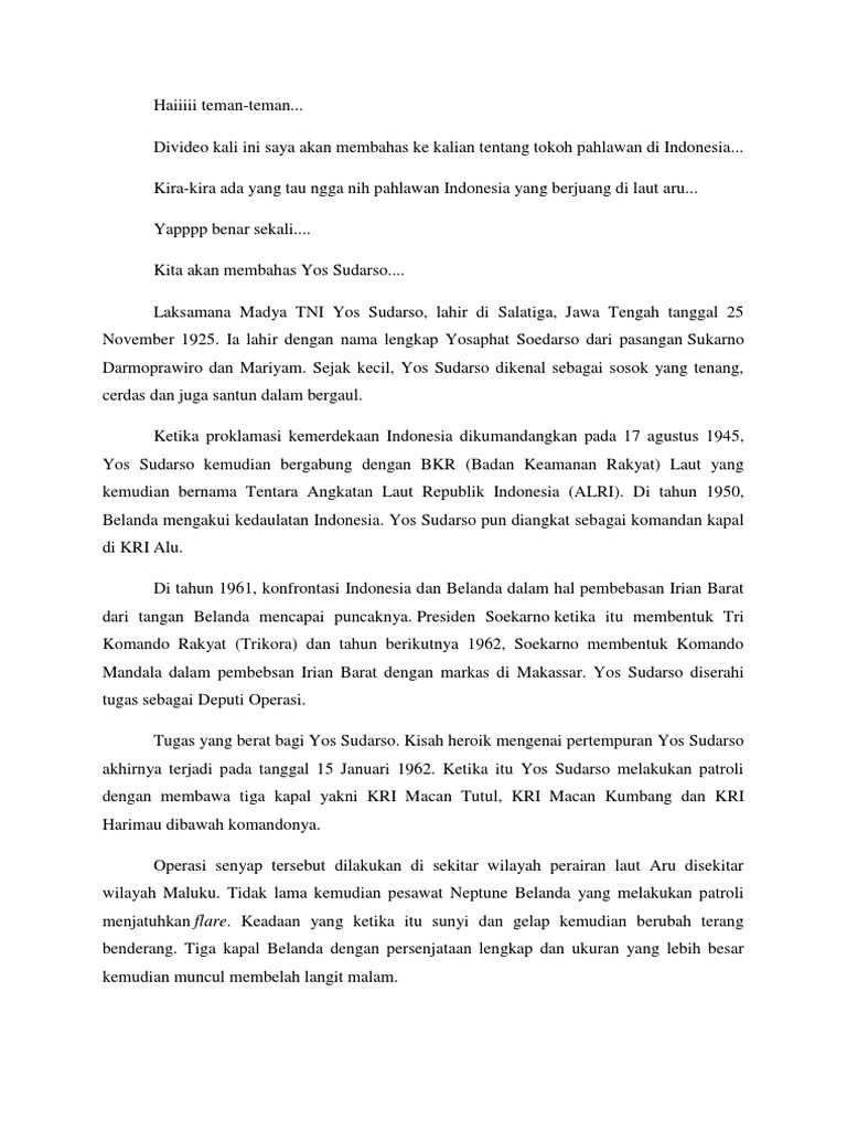 Yos Sudarso | PDF