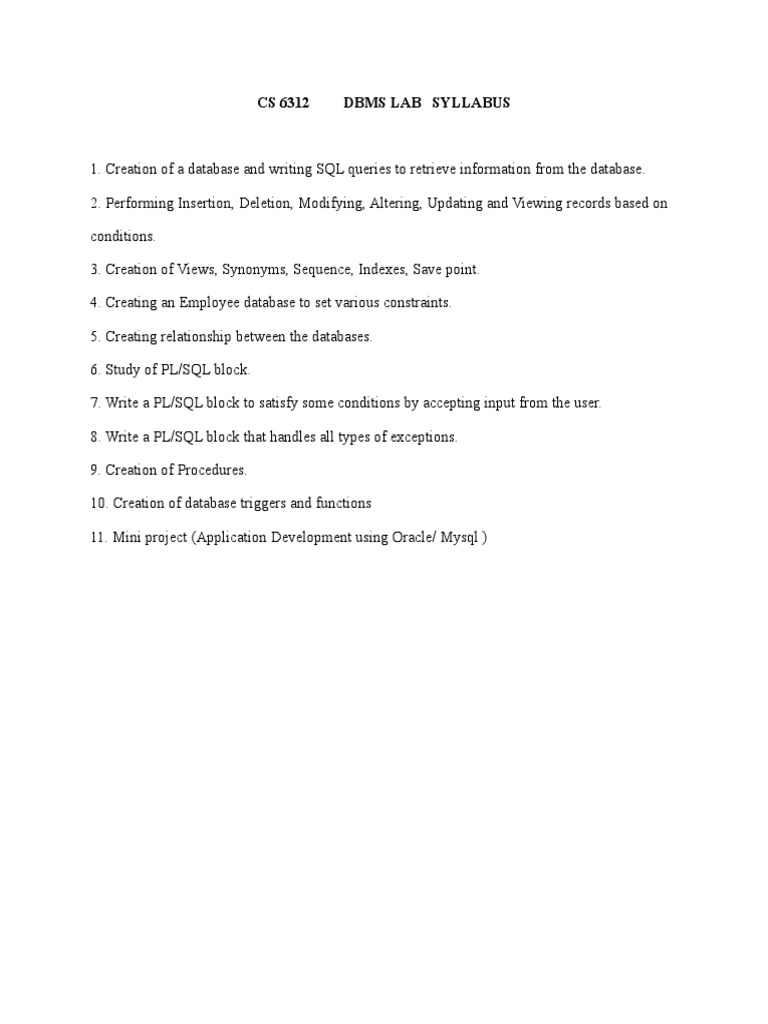 Cs 6312 | PDF | Pl/Sql | Database Index