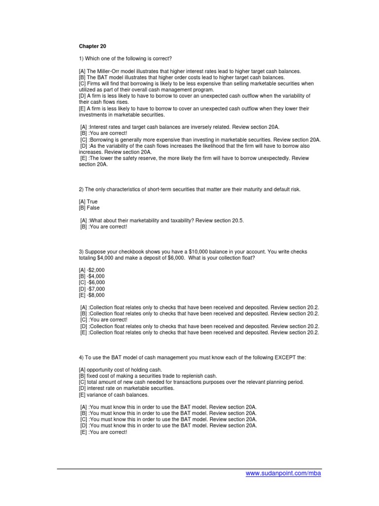 Chapter 20 PDF | PDF | Float (Money Supply) | Interest