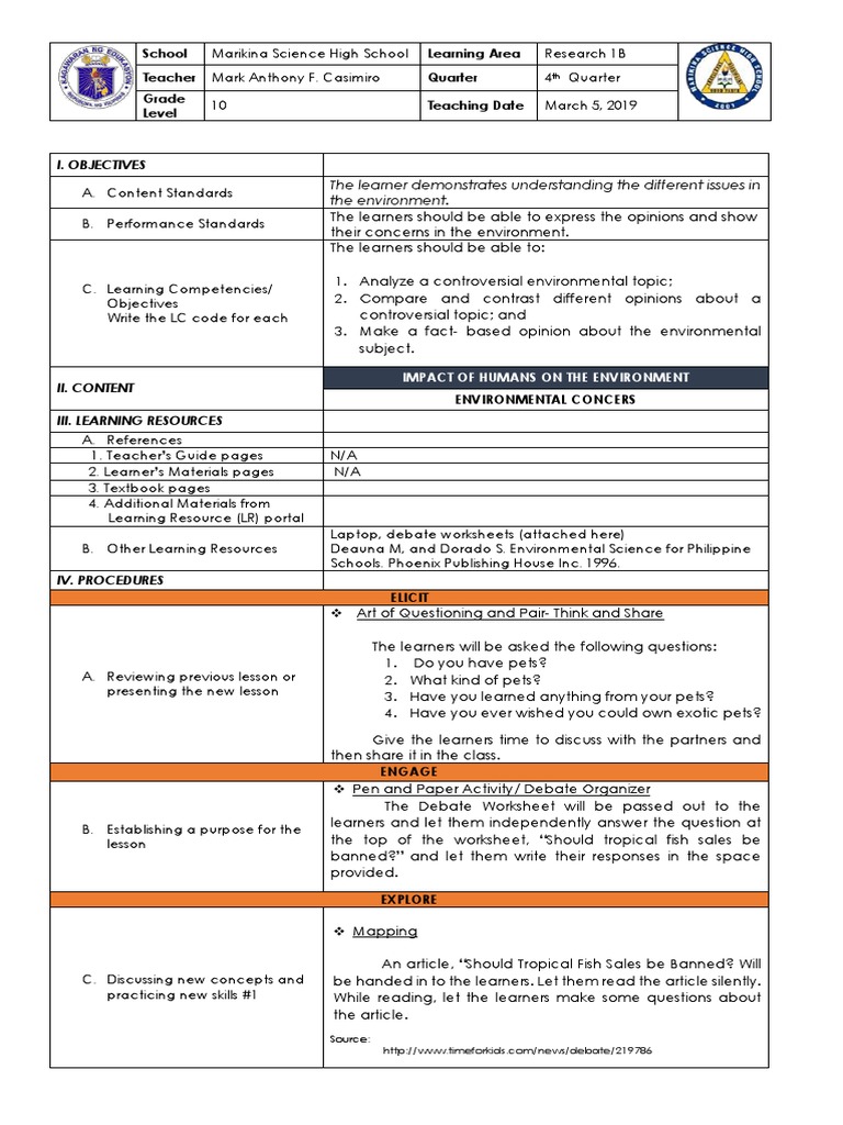 Cot 3 | PDF | Learning | Teachers