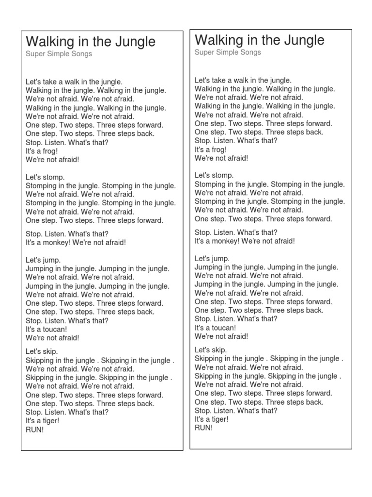 Walking in The Jungle | PDF | Leisure