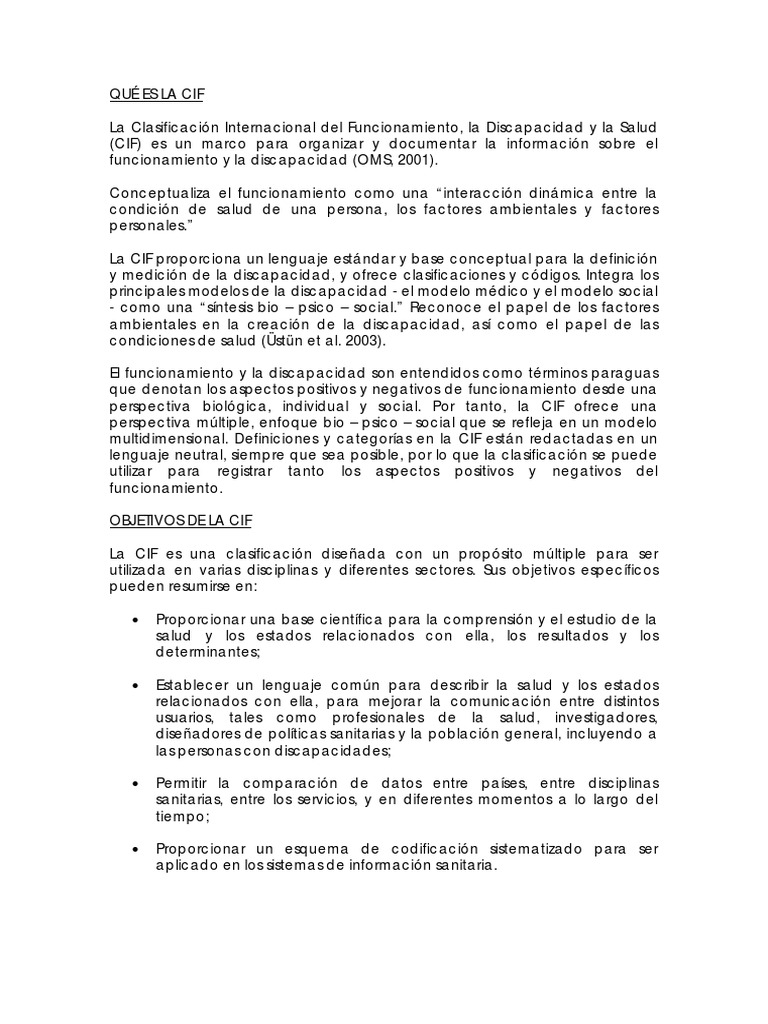 Qué Es La Cif | PDF
