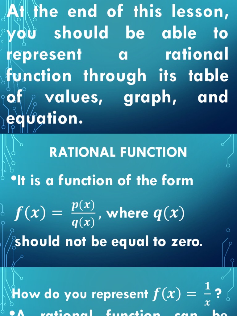 Graph, Table of Values, and Equation of RF | Download Free PDF ...