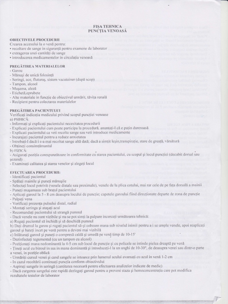 Punctia Venoasa | PDF