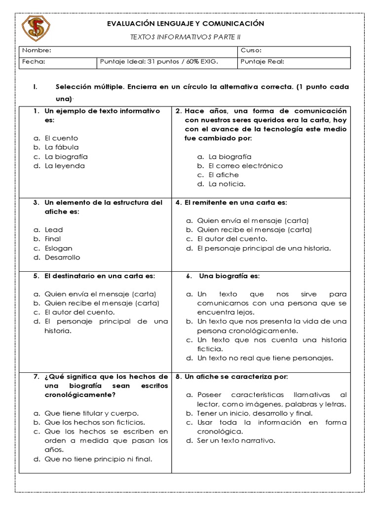 Texto Informativo Prueba | PDF | Cuentos | Comunicación