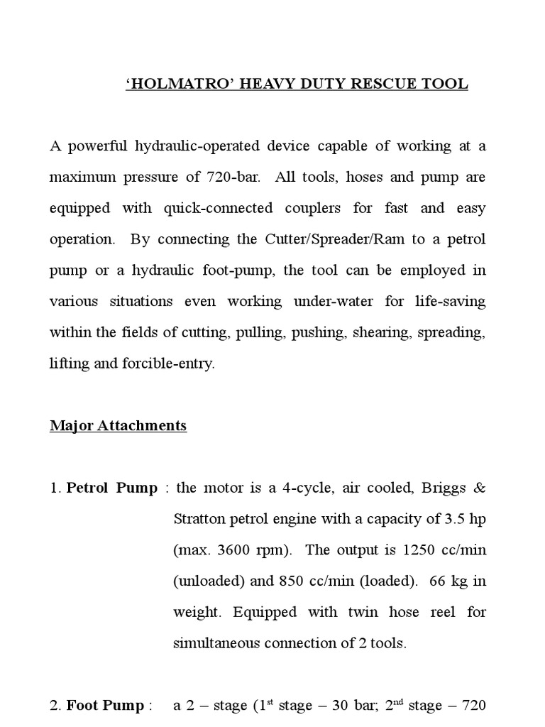 Holmatro - Heavy Duty Rescue Tool | PDF