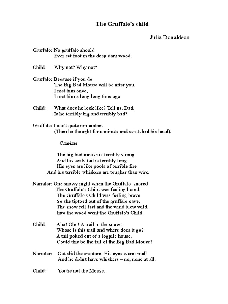 The Gruffalo's Child | PDF