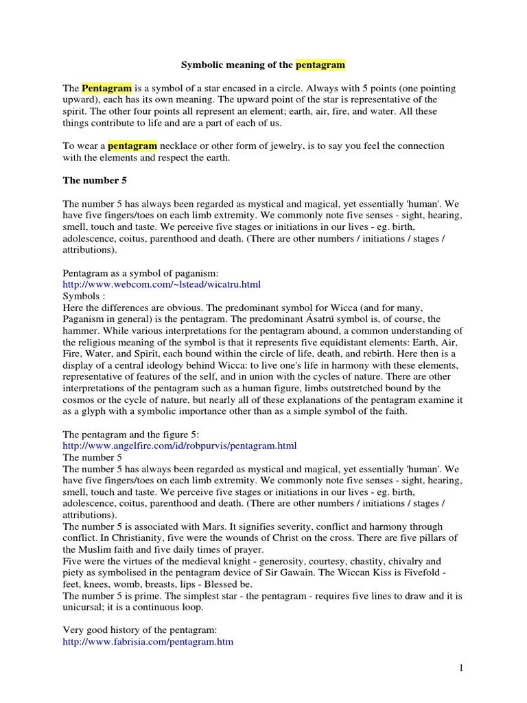 History and Symbolism of the Pentagram | PDF | Satanism | Wicca