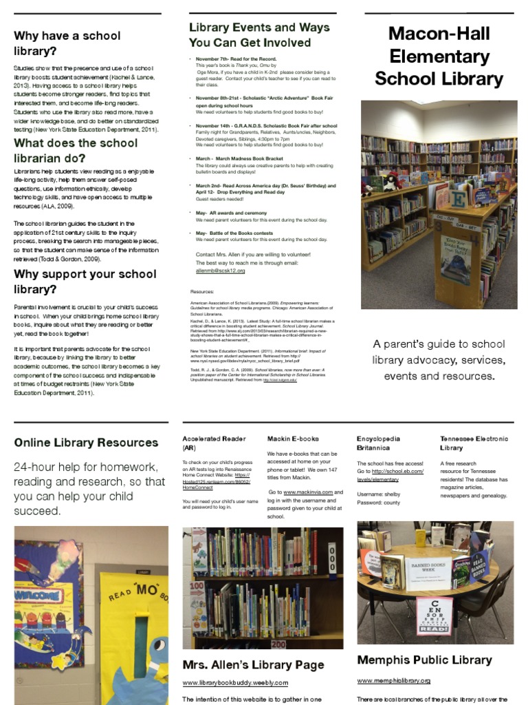 Promo Macon-Hall Brochure Copy 2 | PDF | School Library | Librarian