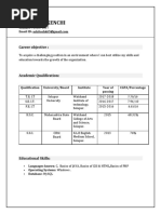 CV For TCS | PDF | Computing And Information Technology | Business