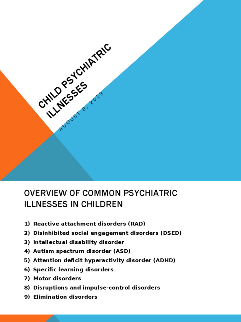 Common Child Psychiatric Disorders | PDF | Tourette Syndrome ...