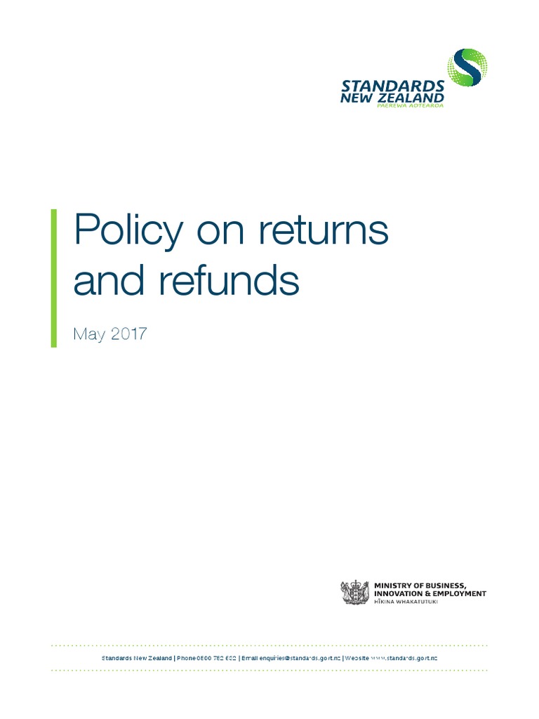 Policy On Returns and Refunds May 2017 | PDF | Credit Card | Receipt