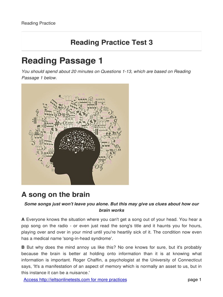 Reading Passage 1 | Download Free PDF | Moon | Memory