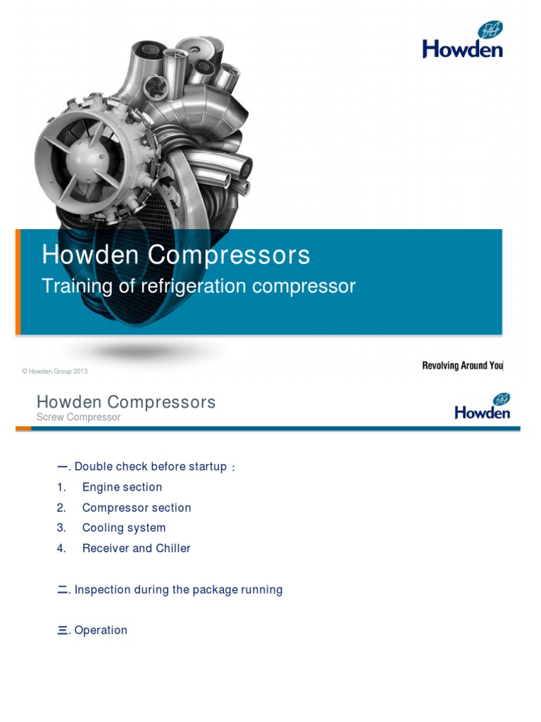 Training Of The Refrigeration Package Pdf Pump Valve