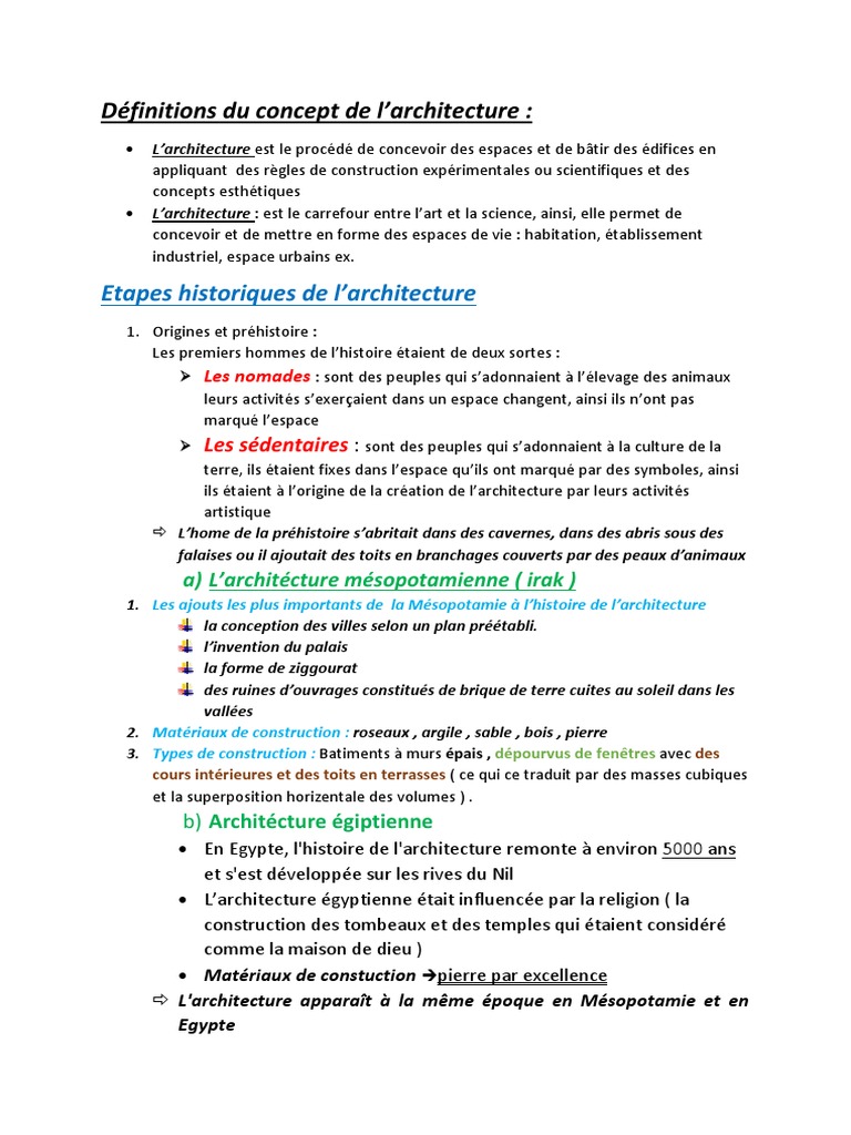 Histoire de l'architecture et ses styles | PDF | Colonne | Conception ...