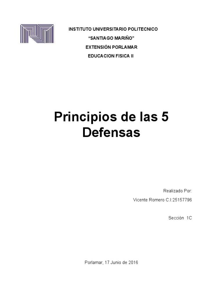 Principio de Las 5 Defensas | PDF | Kárate | Violencia
