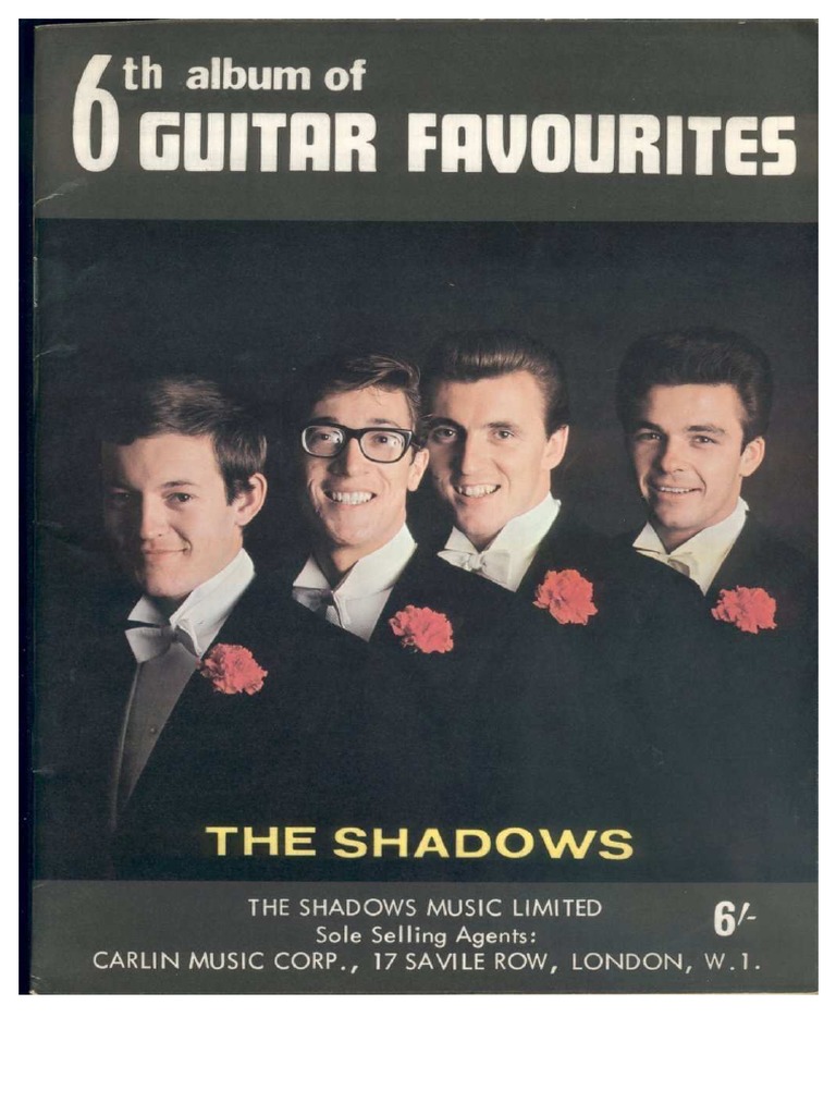 The Shadows Music Sheet The 6th Album of Guitar Favourites | PDF