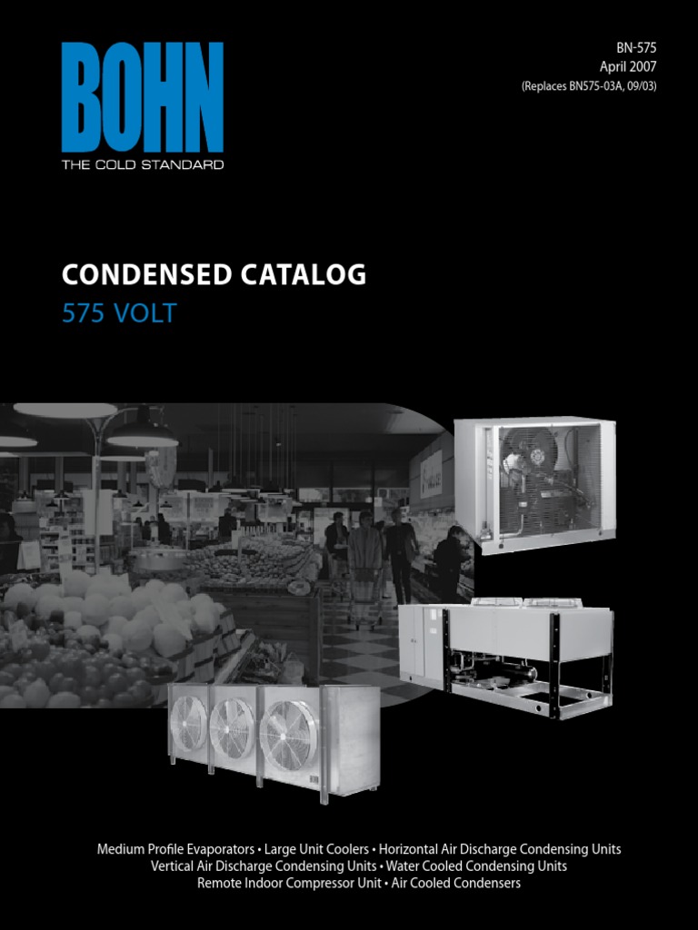 Condensadores BOHN | PDF | Hvac | Electrical Wiring