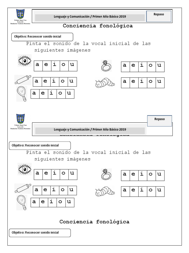 Conciencia Fonológica Actividades | PDF | Palabra | Sílaba
